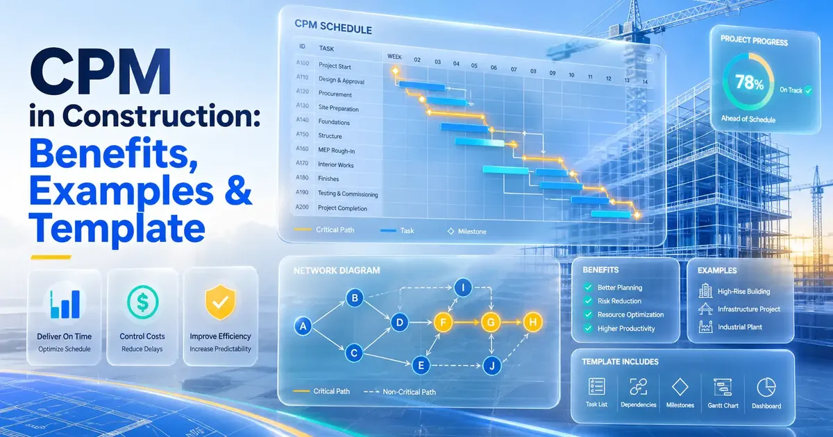 Critical Path Method in Construction: Benefits, Examples & Template